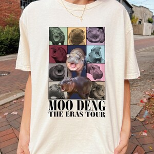 Moo Deng Eras Tour Png, Cute Baby Hippo Moo Deng Bouncy Pig in Thai ...