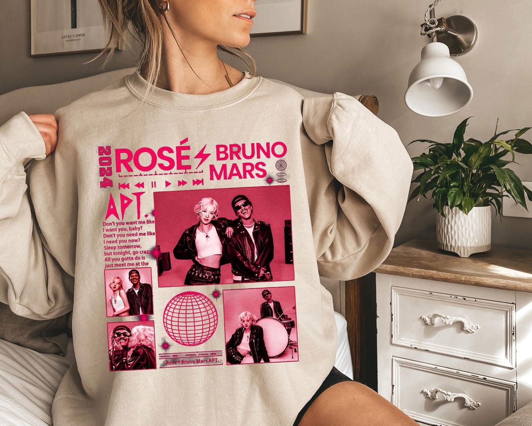 Retro R0se & Brun0 Mars Apt Png, R0se Album Merch, Apt Apateu New Song ...