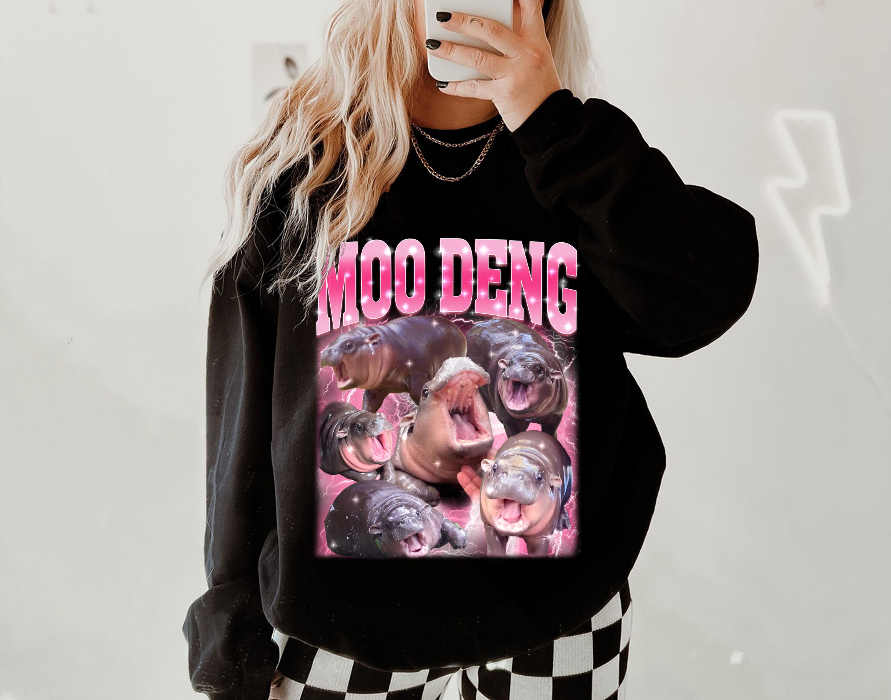Moo Deng Bootleg Png, I Love Moo Deng Png, Hippo Lover Gift, Baby Hippo ...