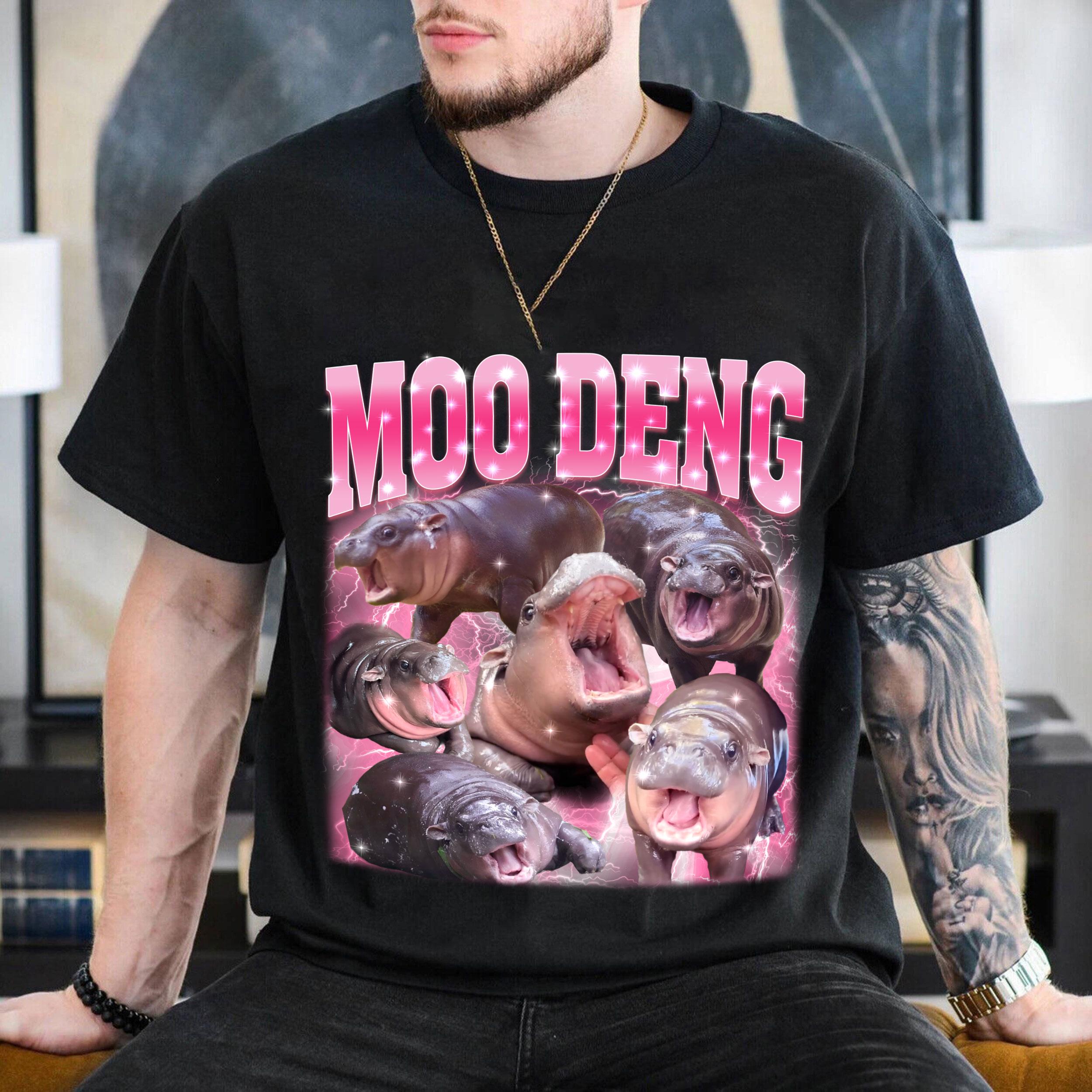 Moo Deng Bootleg Png, I Love Moo Deng Png, Hippo Lover Gift, Baby Hippo ...