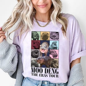 Moo Deng Eras Tour Png, Cute Baby Hippo Moo Deng Bouncy Pig in Thai ...