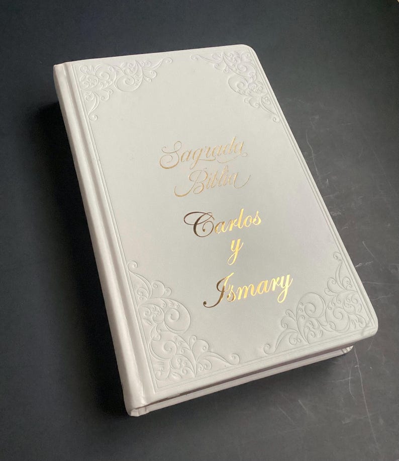 Large Spanish Catholic Bible for Wedding, Quinceanera or Sweet 16 ...