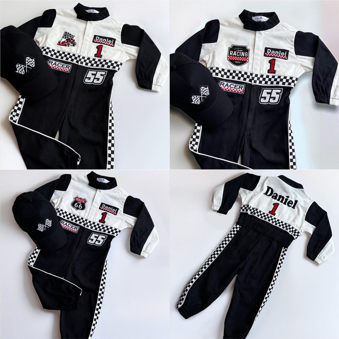 Fast One Racing Suit Kids Racing Jumpsuit Race Car Toddler Birthday ...