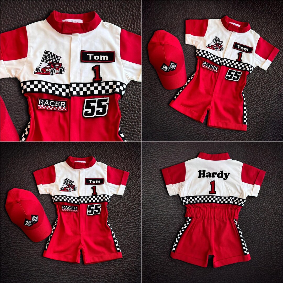 Fast One Racing Suit Kids Racing Jumpsuit Race Car Toddler Birthday ...