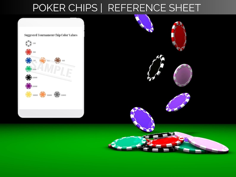 Poker Chip Value Reference Sheets - Etsy