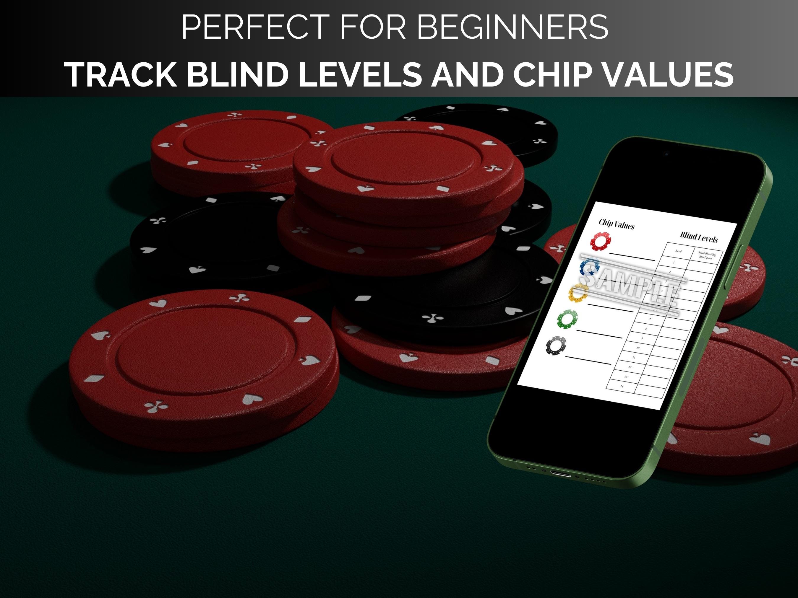 Poker Chip Value Reference Sheets - Etsy