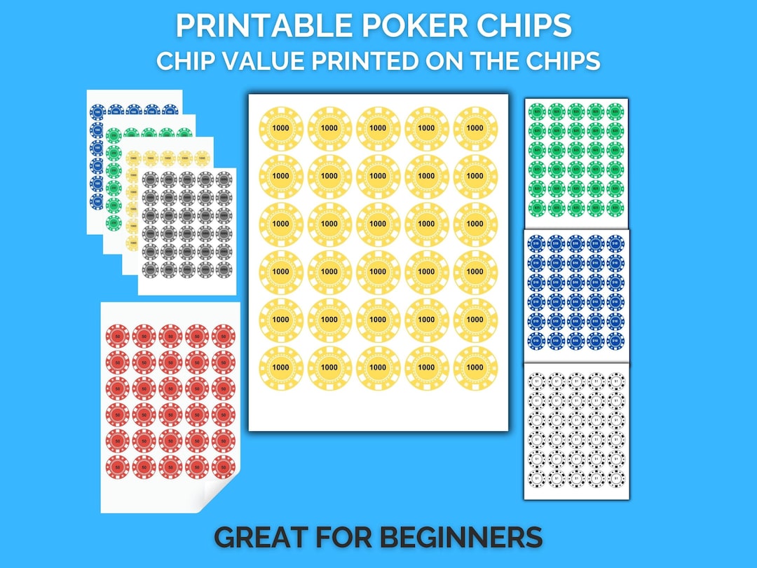 Printable Poker Chips Variety Pack - Etsy