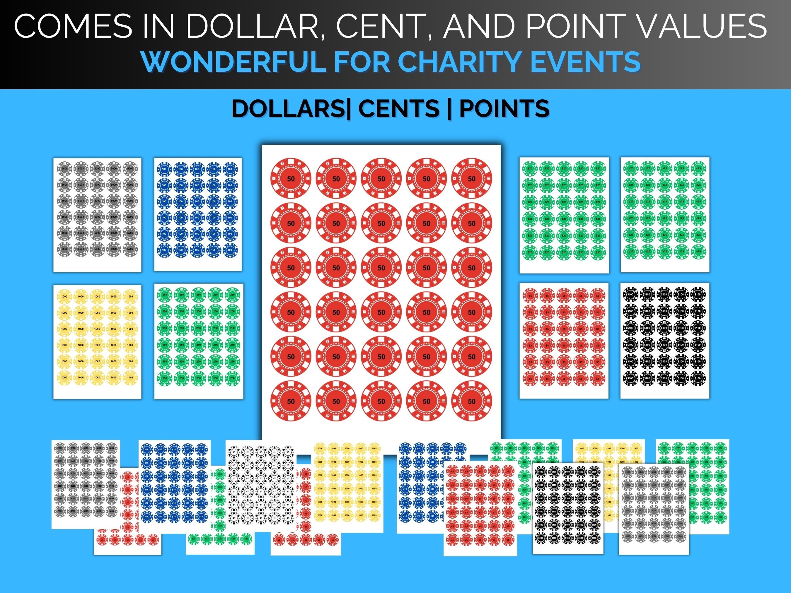 Printable Poker Chips Variety Pack - Etsy