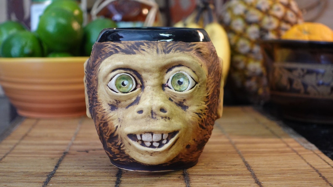 Tiki Mug the Funky Monkey Rare Monkey Head Mug With Smartmug Technology ...
