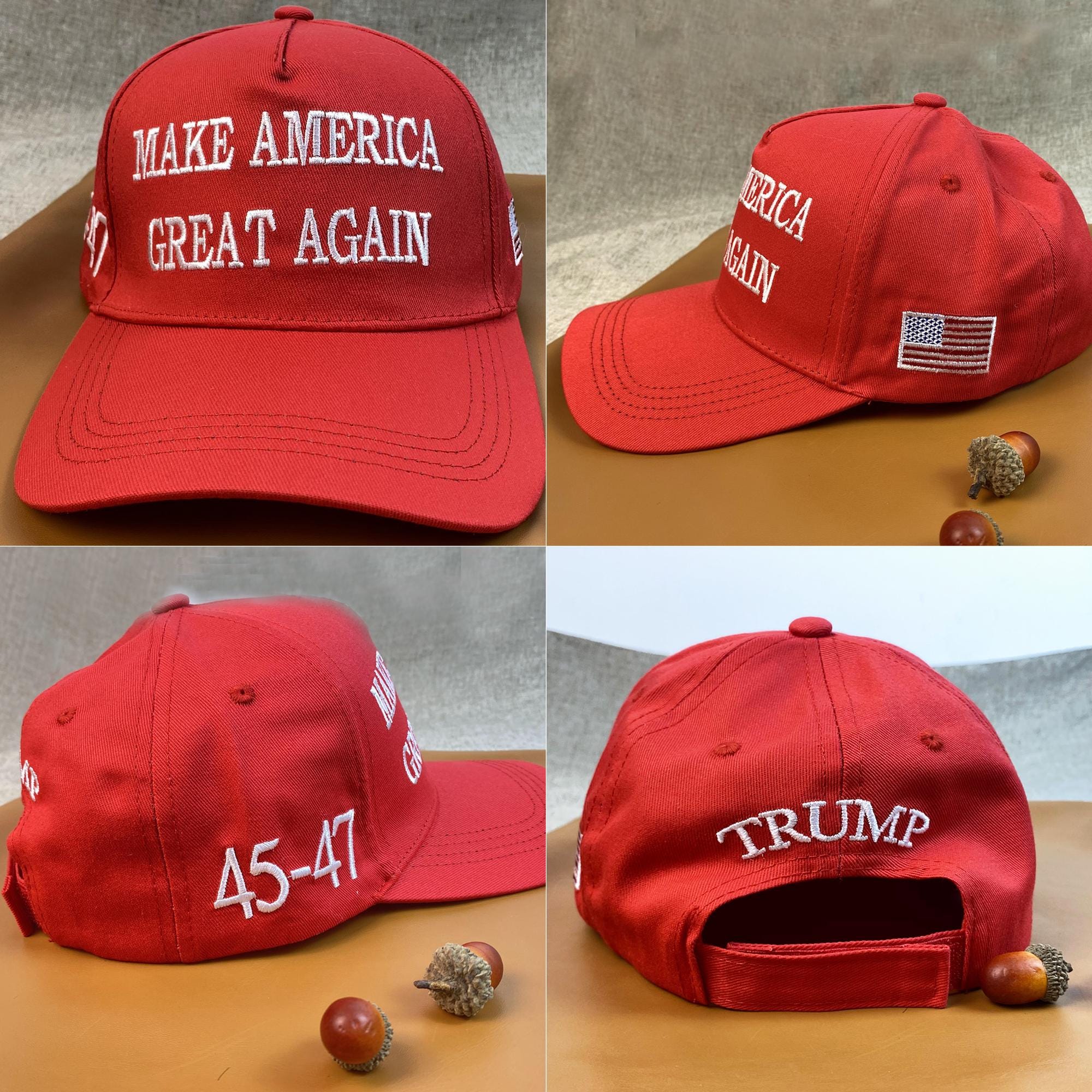 Blackout MAGA Hat 2024 | Make America Great Again 45-47 | Flexfit Cap ...