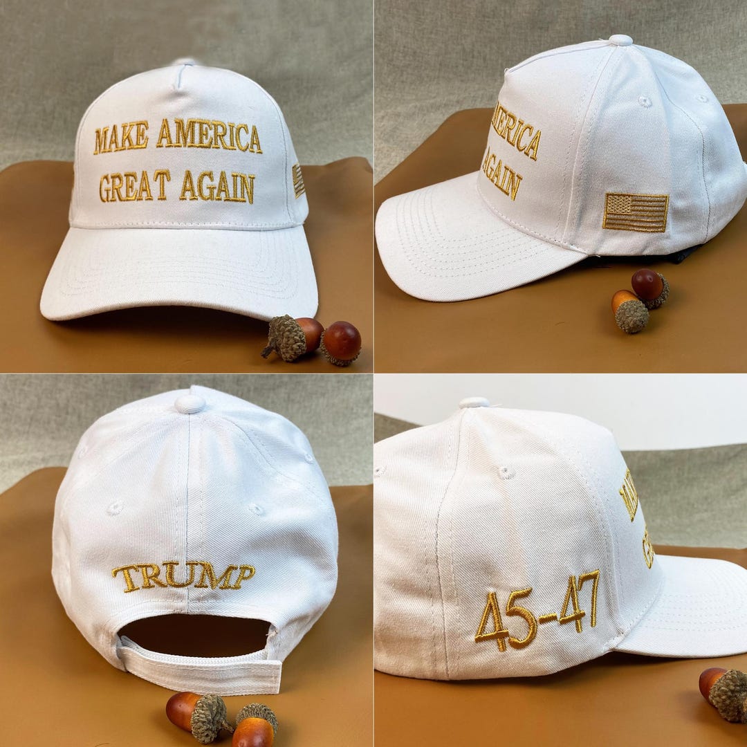 Blackout MAGA Hat 2024 | Make America Great Again 45-47 | Flexfit Cap ...