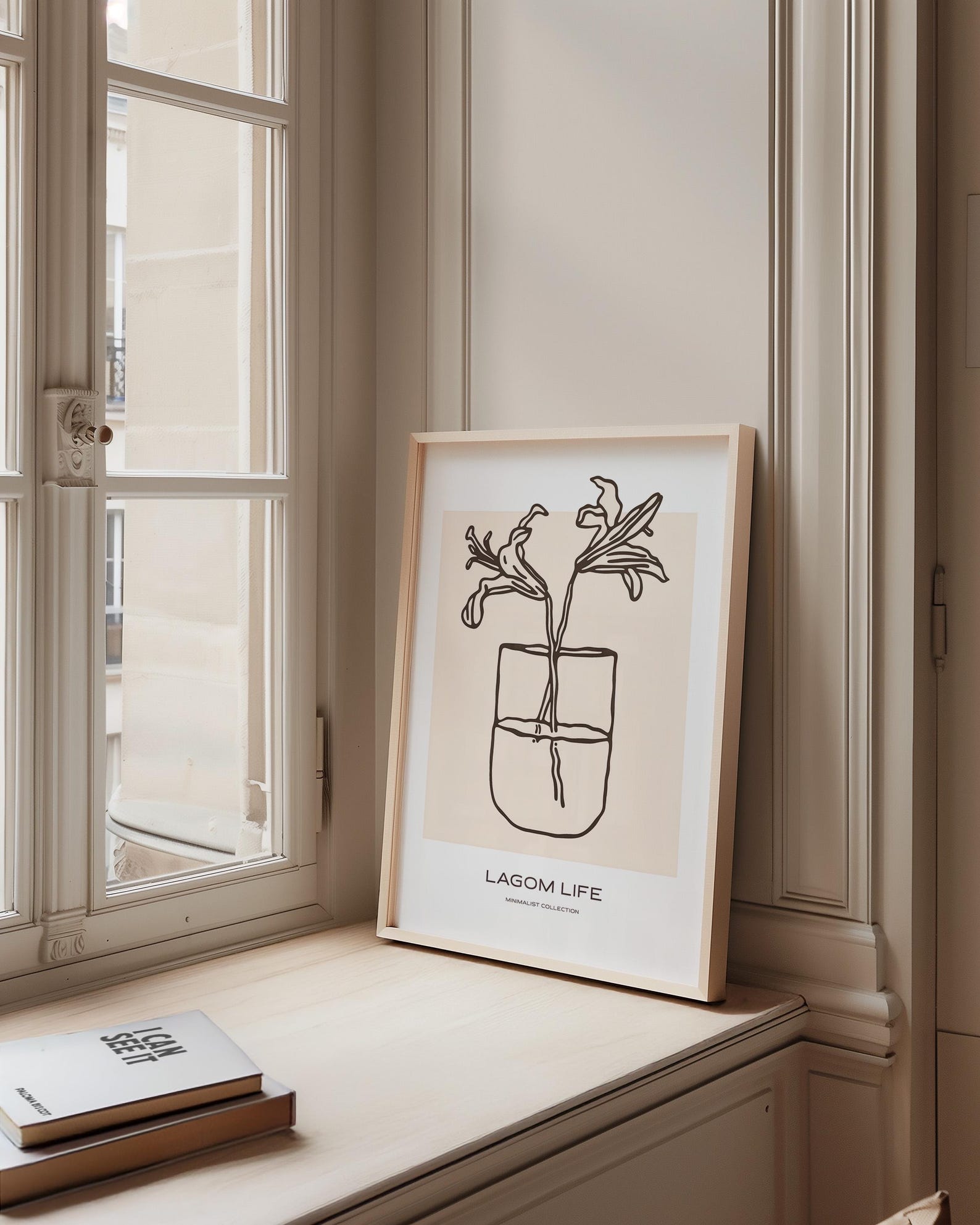Lagom Life Wall Art, Scandinavian Wall Art, Neutral Aesthetic Home ...