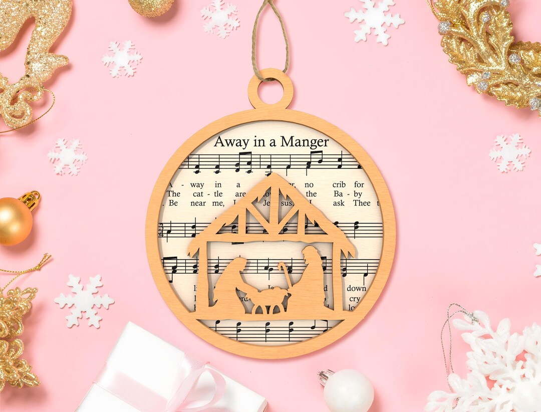 Christmas Sheet Music Ornament Svg,christmas Songs Svg,christmas Notes ...