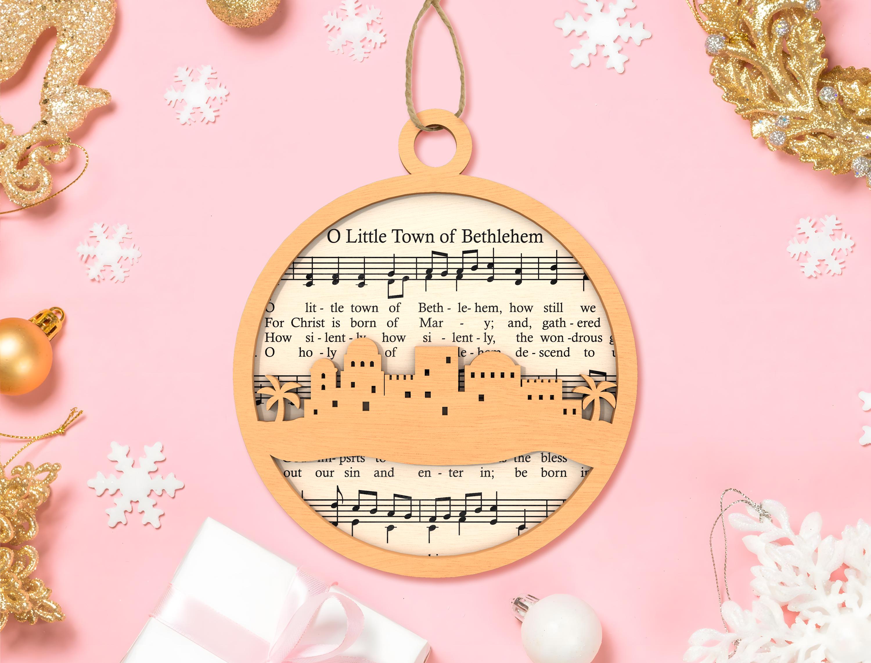 Nativity Sheet Music Ornament Svg, Christmas Sheet Music Ornament Svg ...