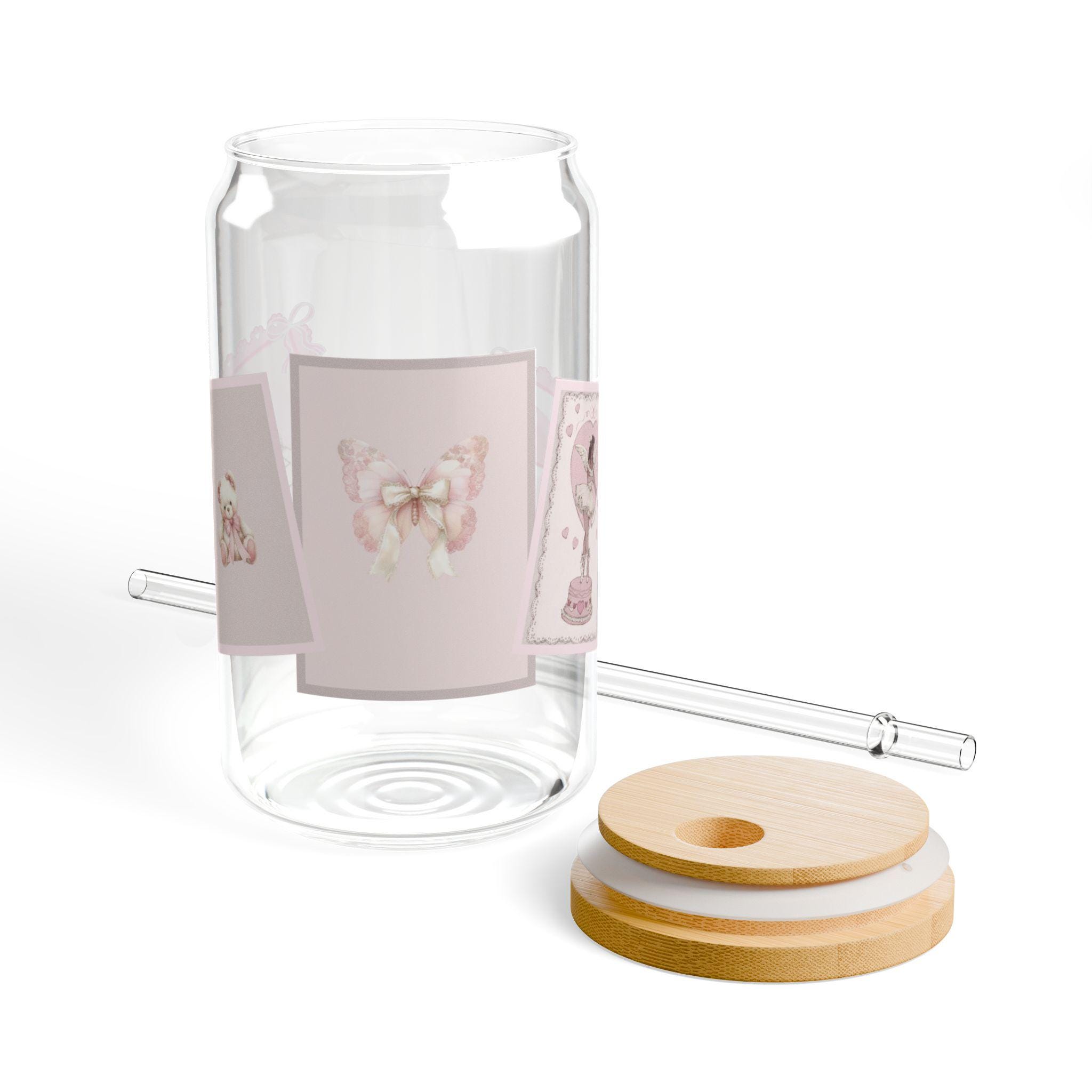 Coquette Aesthetic Sipper Glass - Etsy