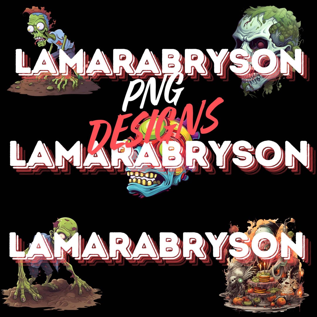5 Designs Zombies Png, Digital Design PNG File for Sublimation High ...