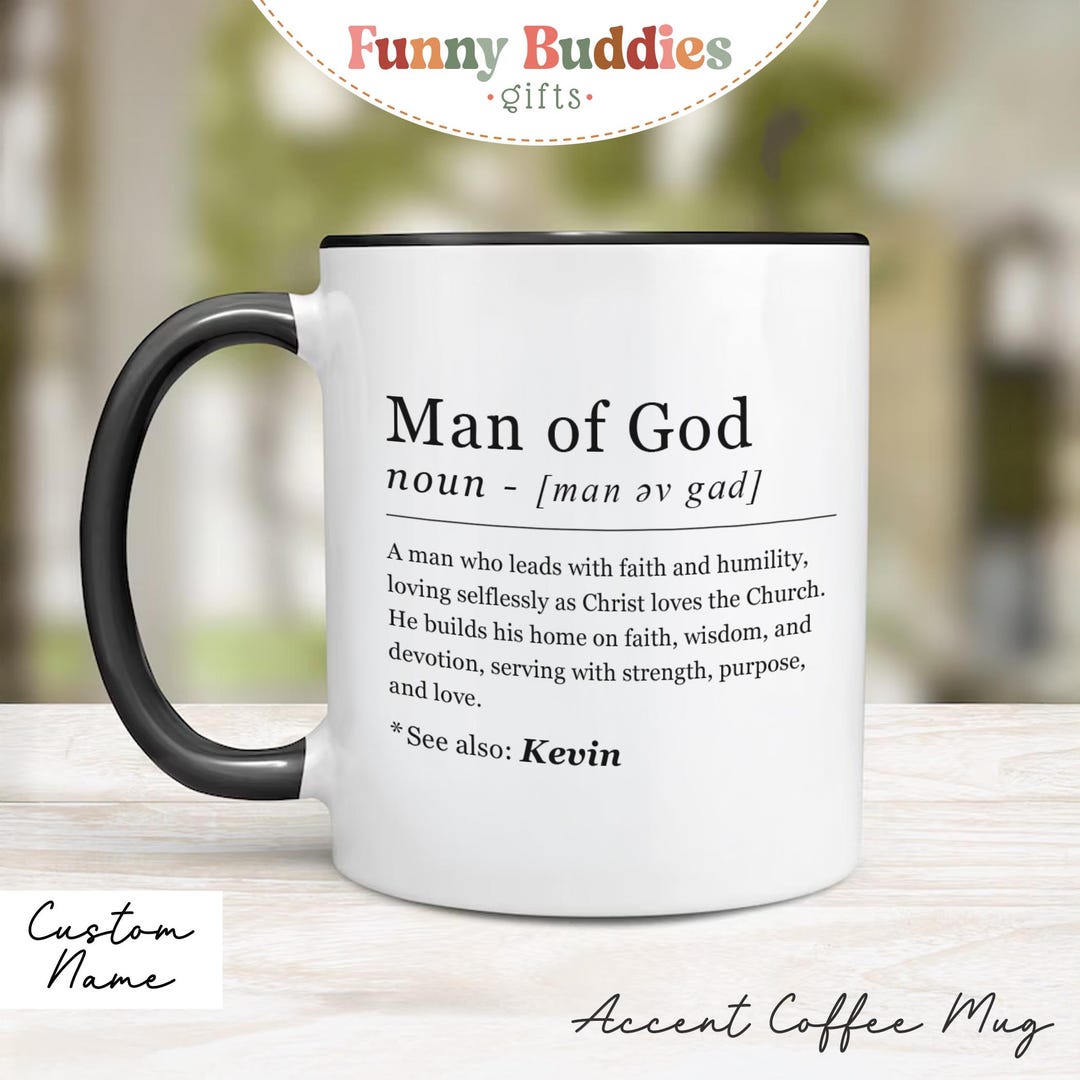 Man of God Definition Mug, Christian Gift, Inspirational Coffee Cup - Etsy