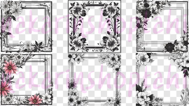 Line Picture Frame , Digital Frames Clipart, Doodle Frames Clipart ...