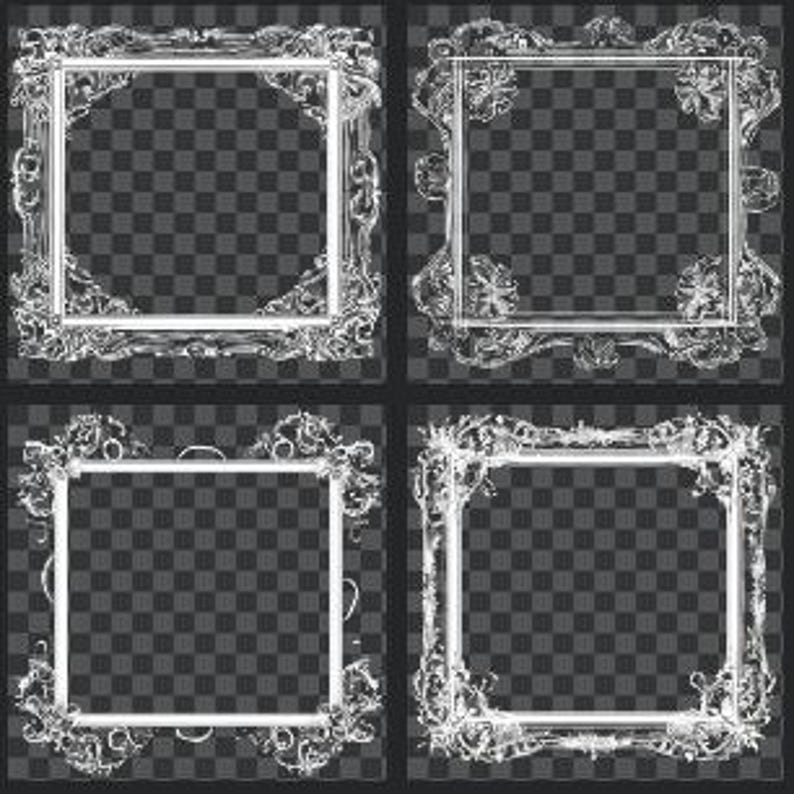 Line Picture Frame V3 , Digital Frames Clipart, Doodle Frames Clipart ...