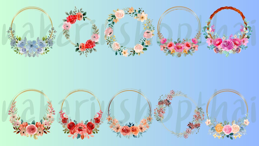 Flower Photo Framev6 , Digital Frames Clipart, Doodle Frames Clipart ...