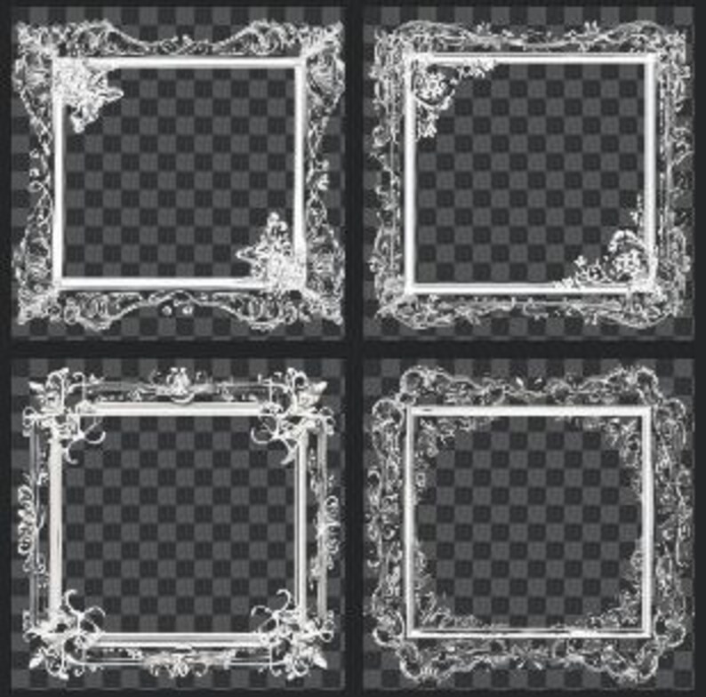 Line Picture Frame V3 , Digital Frames Clipart, Doodle Frames Clipart ...