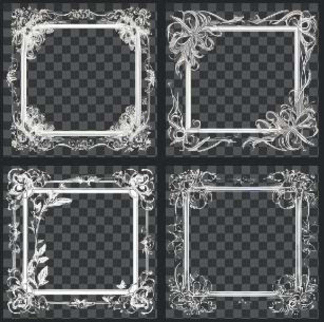 Line Picture Frame V2 , Digital Frames Clipart, Doodle Frames Clipart ...