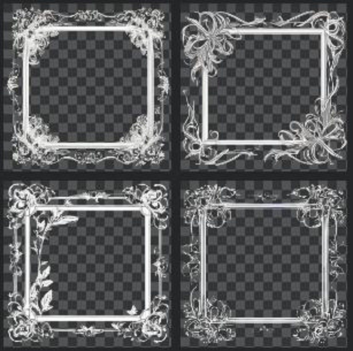 Line Picture Frame V2 , Digital Frames Clipart, Doodle Frames Clipart ...