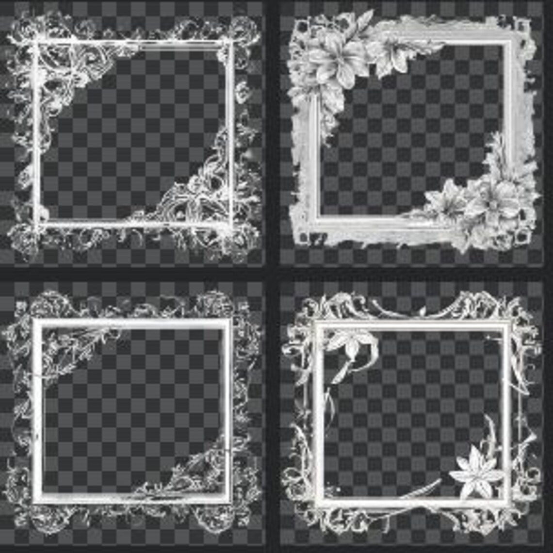 Line Picture Frame V2 , Digital Frames Clipart, Doodle Frames Clipart ...