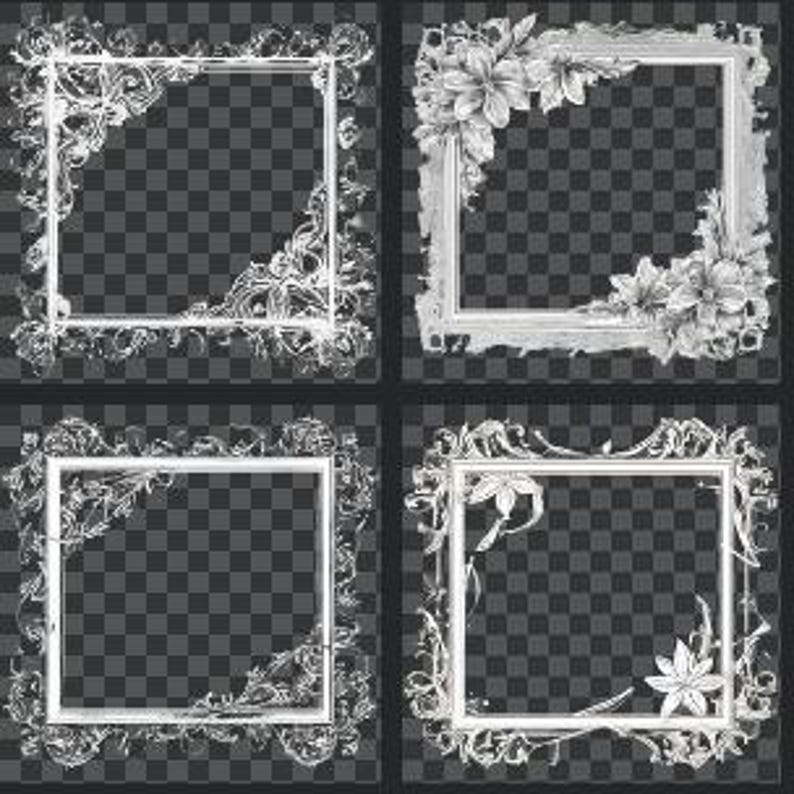 Line Picture Frame V2 , Digital Frames Clipart, Doodle Frames Clipart ...