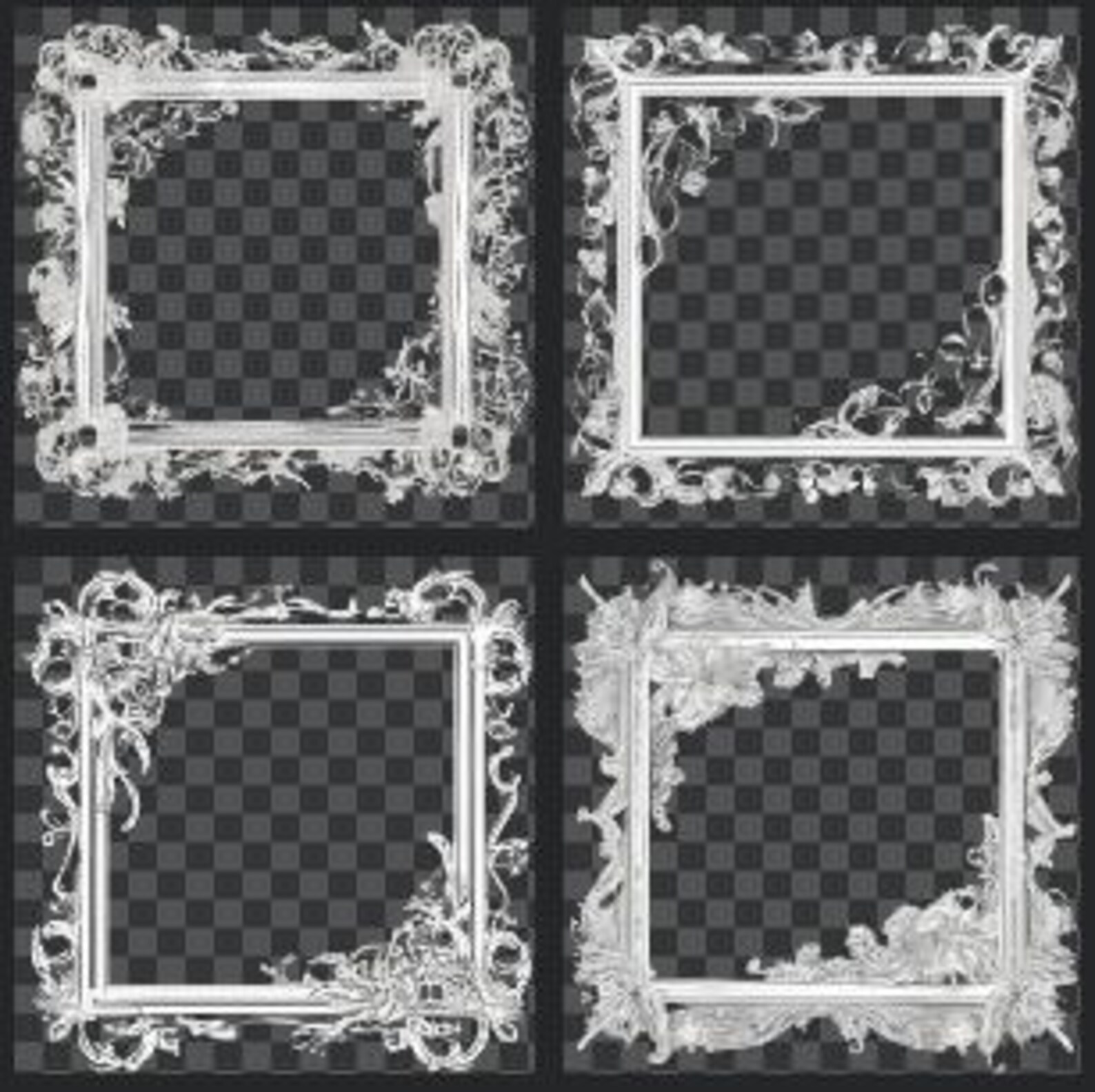 Line Picture Frame V2 , Digital Frames Clipart, Doodle Frames Clipart ...