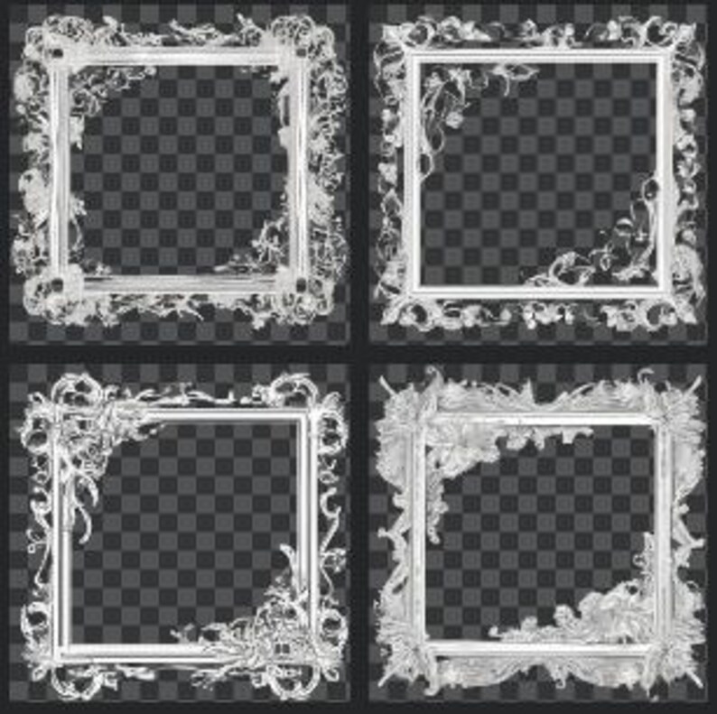 Line Picture Frame V2 , Digital Frames Clipart, Doodle Frames Clipart ...