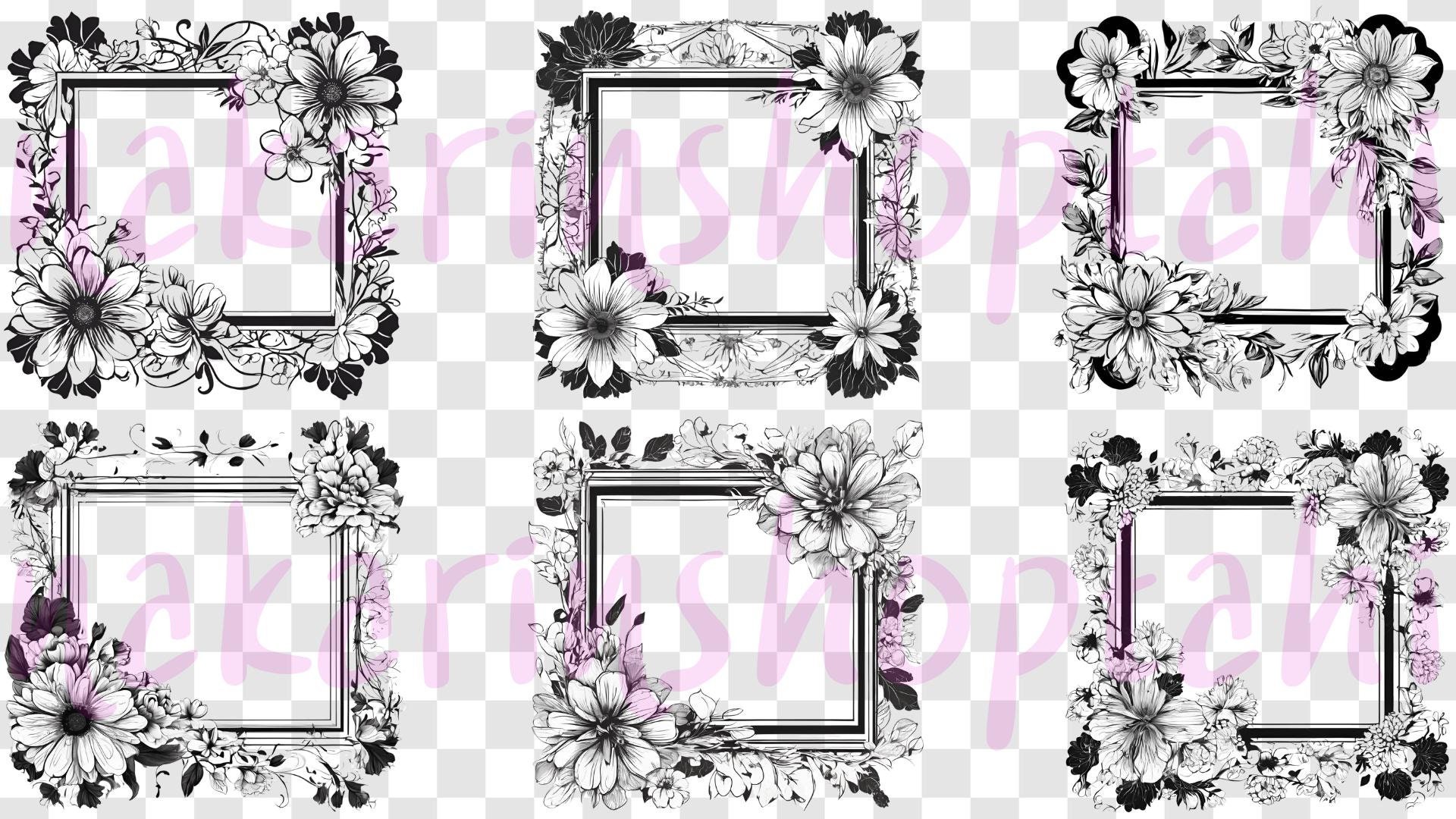 Line Picture Frame , Digital Frames Clipart, Doodle Frames Clipart ...