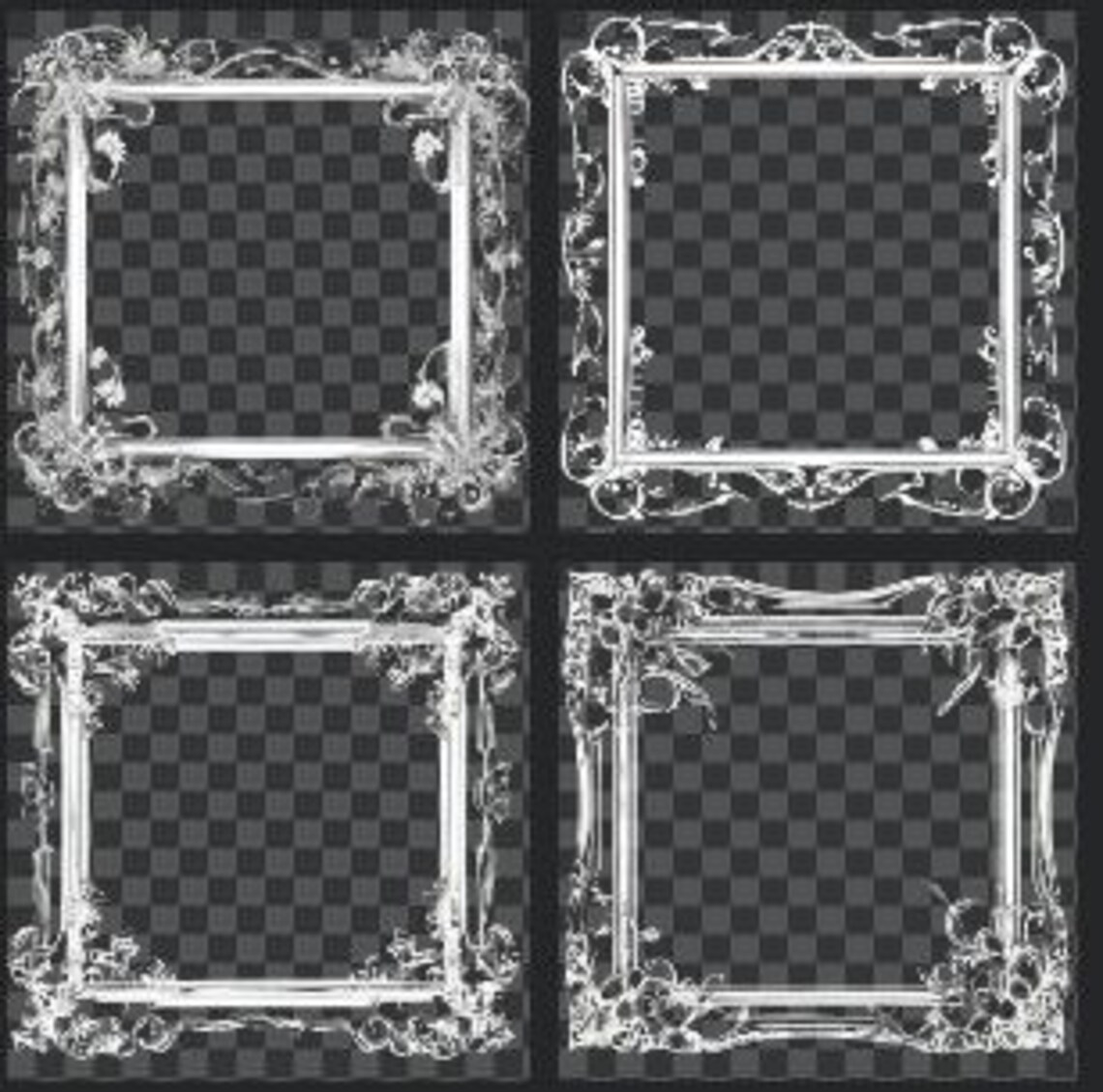 Line Picture Frame V3 , Digital Frames Clipart, Doodle Frames Clipart ...