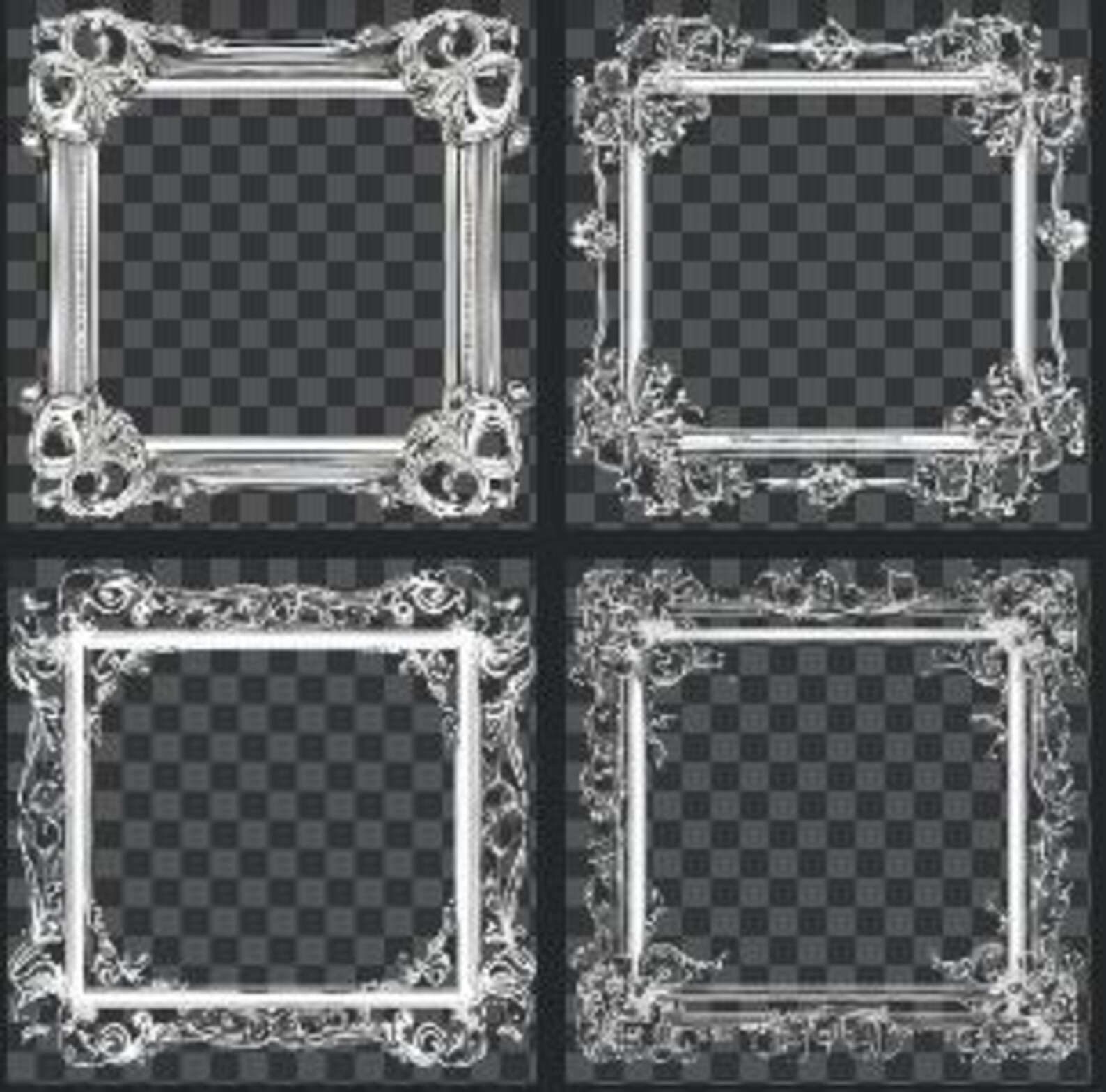 Line Picture Frame V3 , Digital Frames Clipart, Doodle Frames Clipart ...