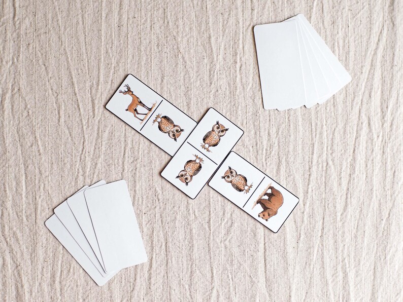 Animal Dominoes Printable PDF Cut Out Game Educational Toy Forest ...