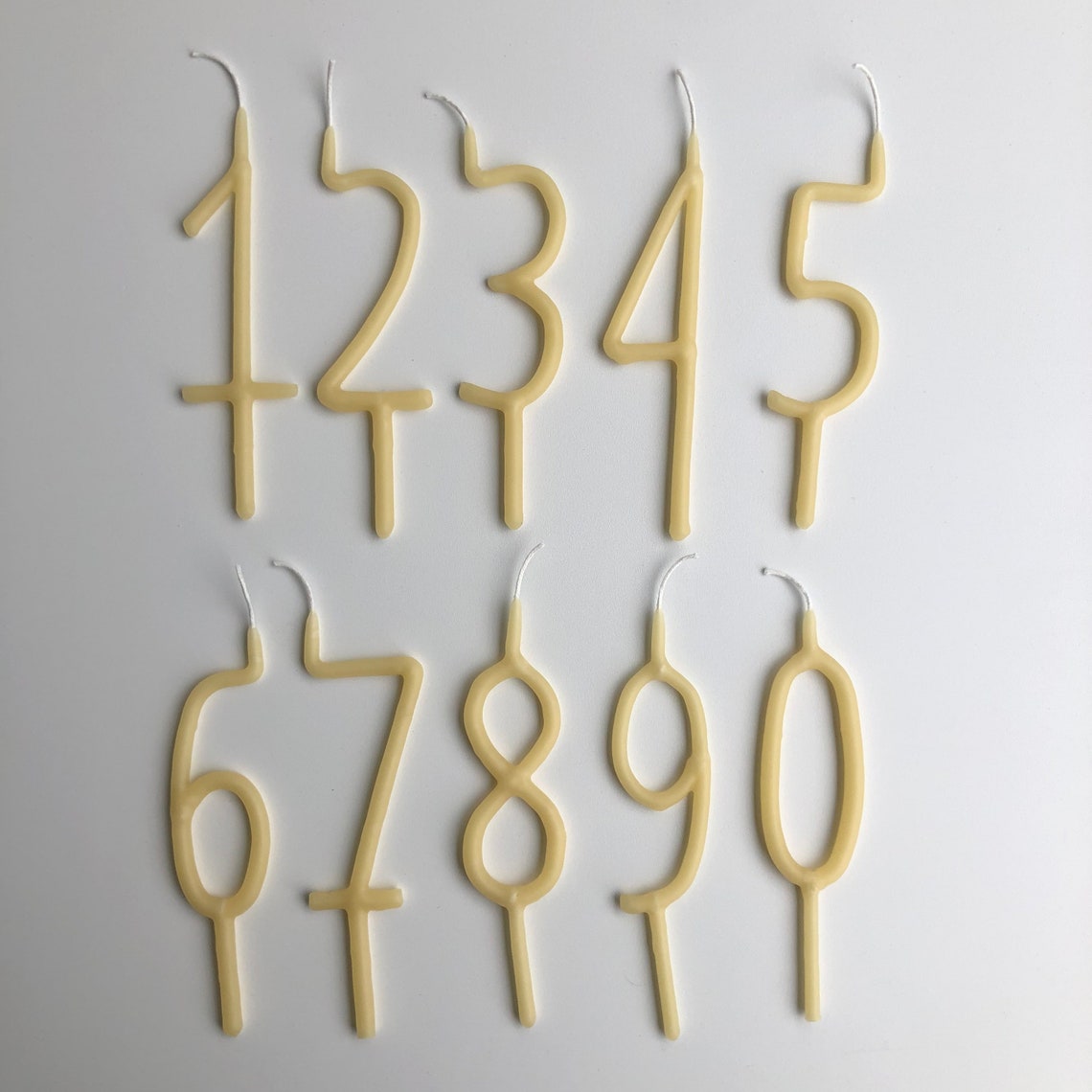 Hand Dipped Beeswax Number Candle - Etsy