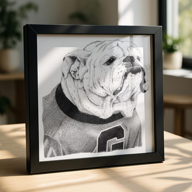 Bulldog Artwork - Etsy