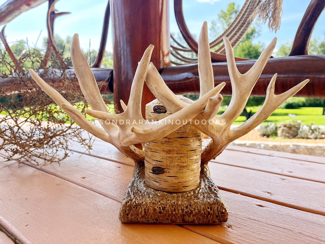Whitetail Deer Antler Candle, Unique Antlers - Etsy