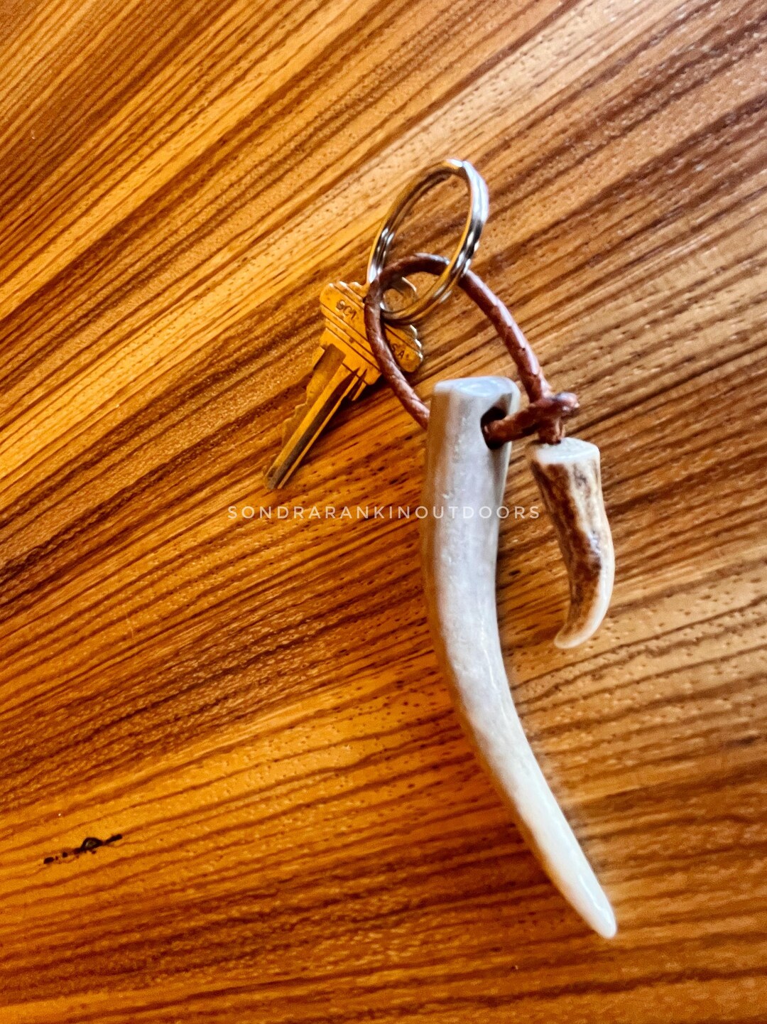 Whitetail and Elk Antler Key Chain - Etsy
