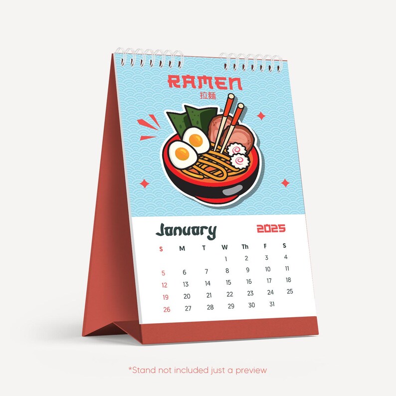 2025 Itadakimasu Desk Calendar japanese Food Themed - Etsy