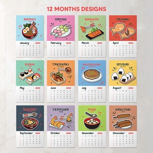 2025 Itadakimasu Desk Calendar japanese Food Themed - Etsy