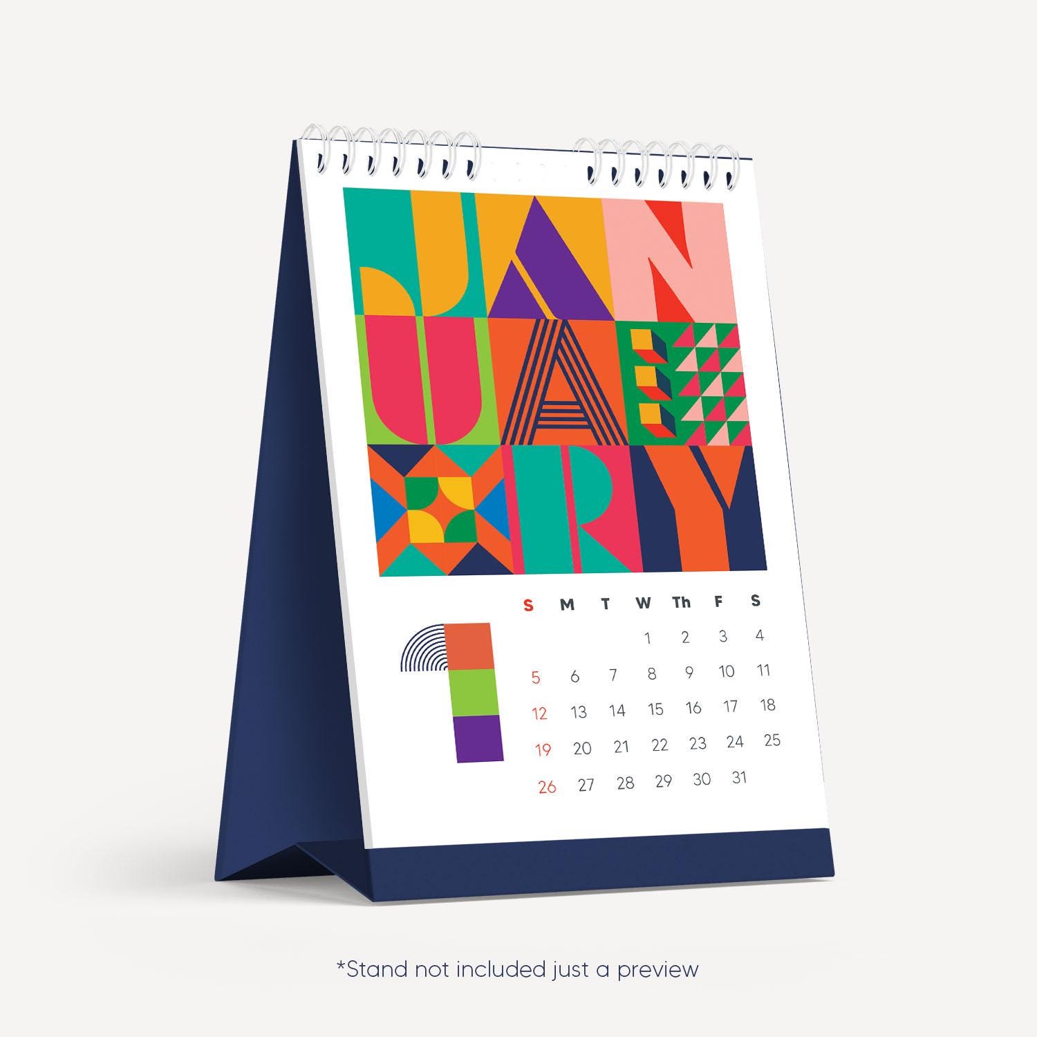 2025 Bauhaus Themed Desk Calendar - Etsy