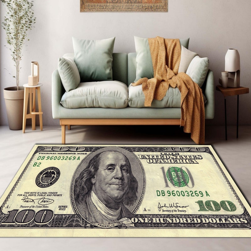 100 Dollar Bill Rug - Etsy