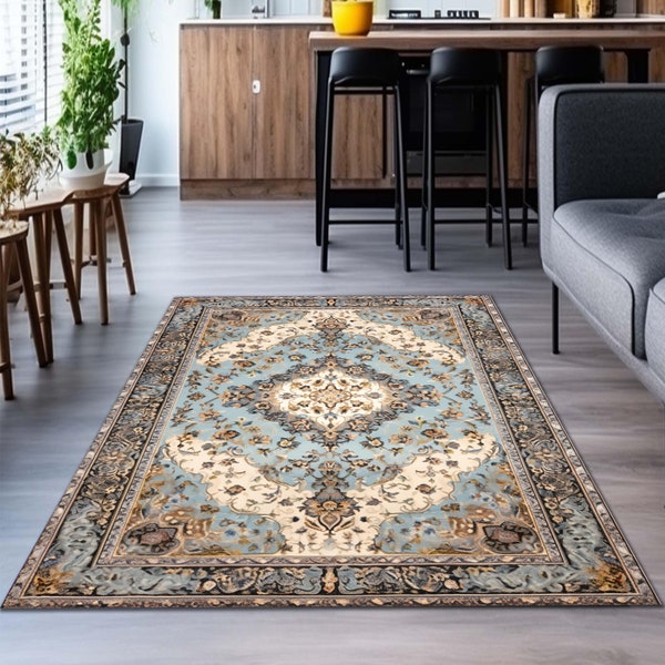 Blue Vintage Rug - Etsy