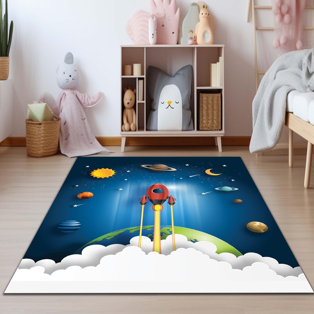 Astronaut Rug,planets Rug, Space Pattern Rug, Space Pattern Carpet ...