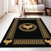 Greek Key Border Carpet: Modern Navy Blue Area Rug - Etsy