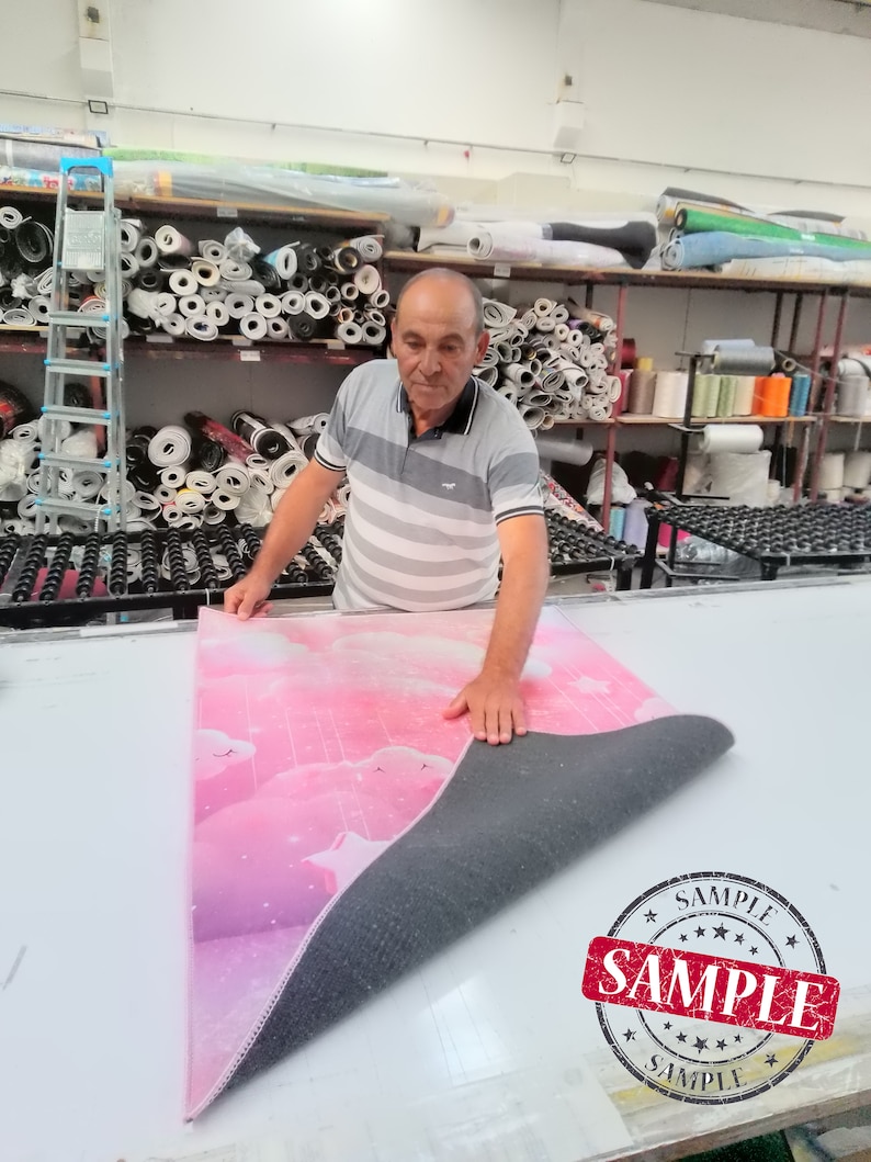 Greek Key Border Carpet: Modern Navy Blue Area Rug - Etsy