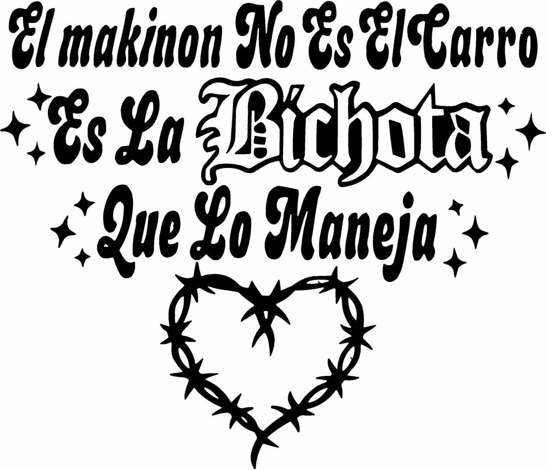 El Makinon Bichota Car Stickers high Quality Material for Long Lasting ...