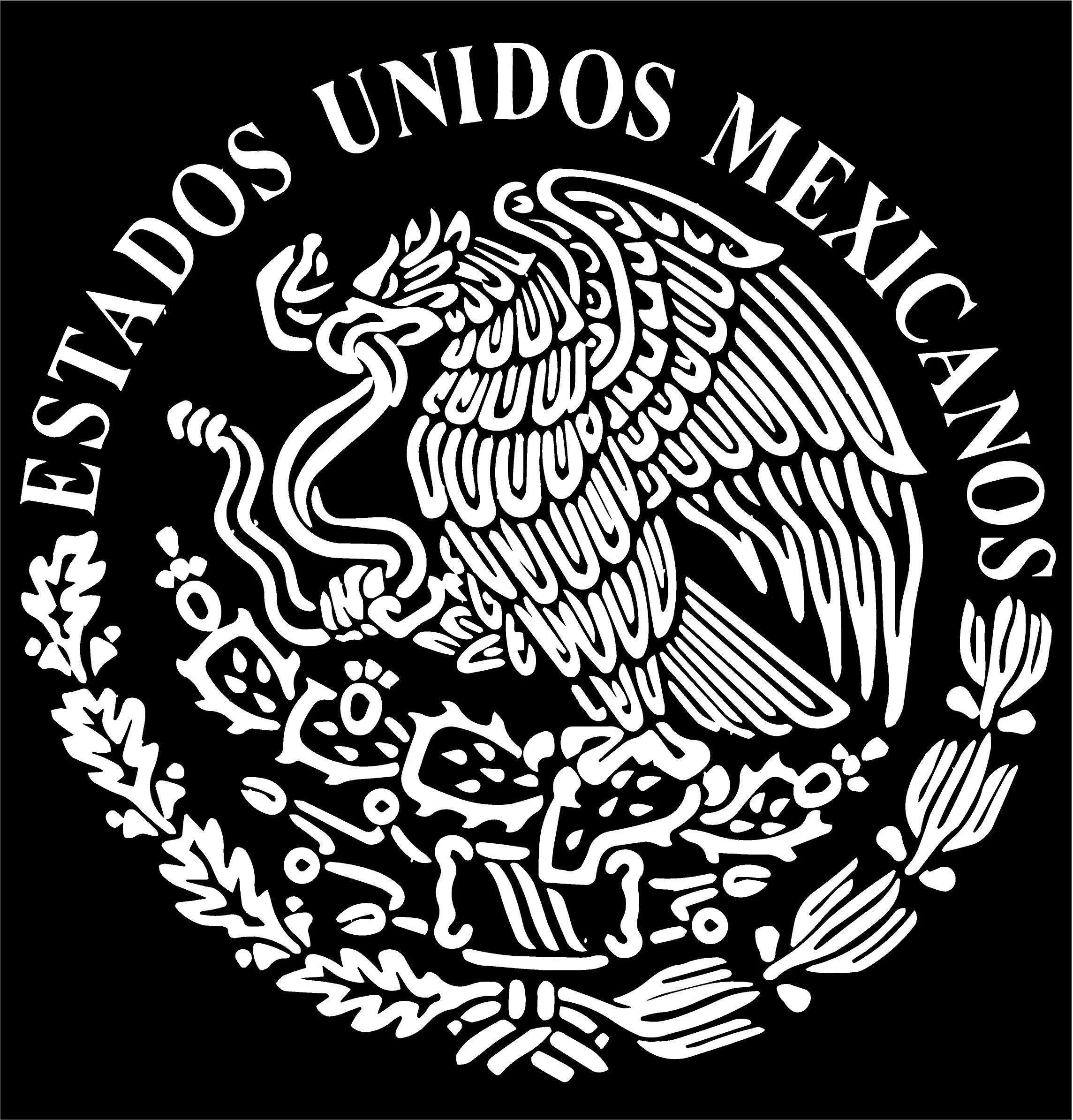 MEXICO AGUILA ESCUDO Nacional Decal Sticker / Durango/zacatecas/sinaloa ...