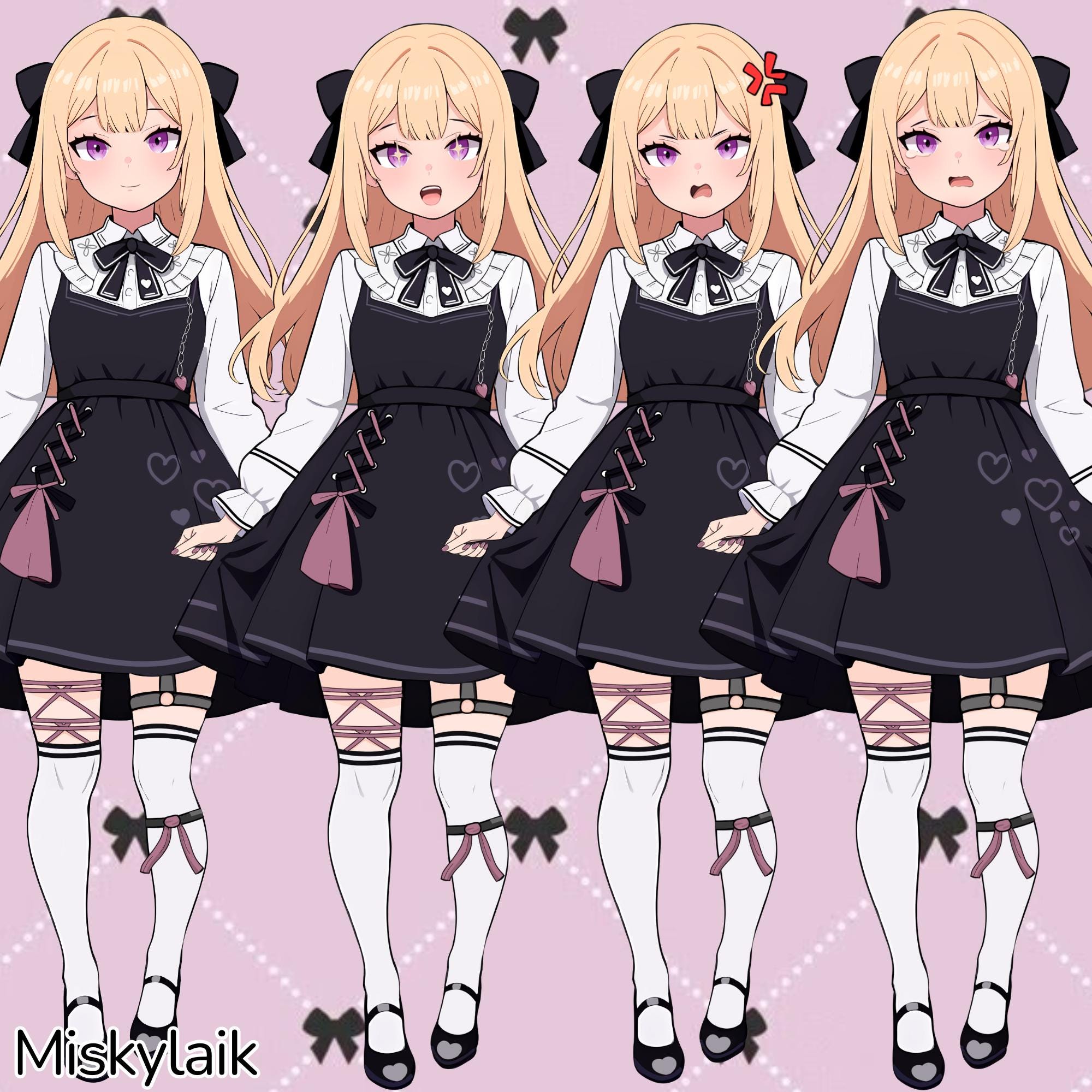 Pngtuber/cutie Girl-style Pngtuber for Casual Streaming/3 Free ...